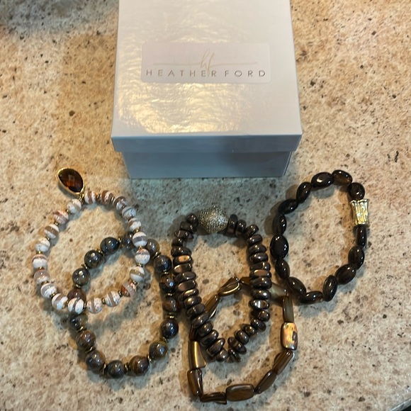 Heather Ford | Jewelry | Heather Ford Stackable Bracelets Set Of 5 ...